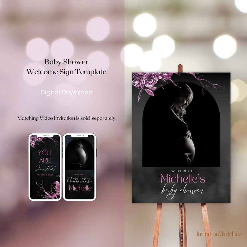 Gothic Baby Shower Welcome Sign Goth Baby Sprinkle Sign - Etsy