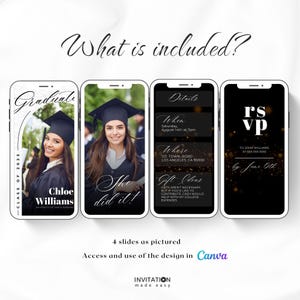 2025 Graduation Video Invitation, Animated Senior Grad Announcement ...