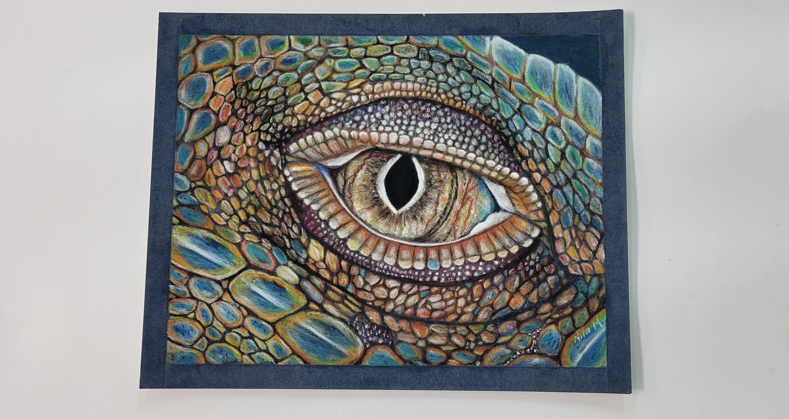 Original Iguana Colored Pencil Drawing - Etsy