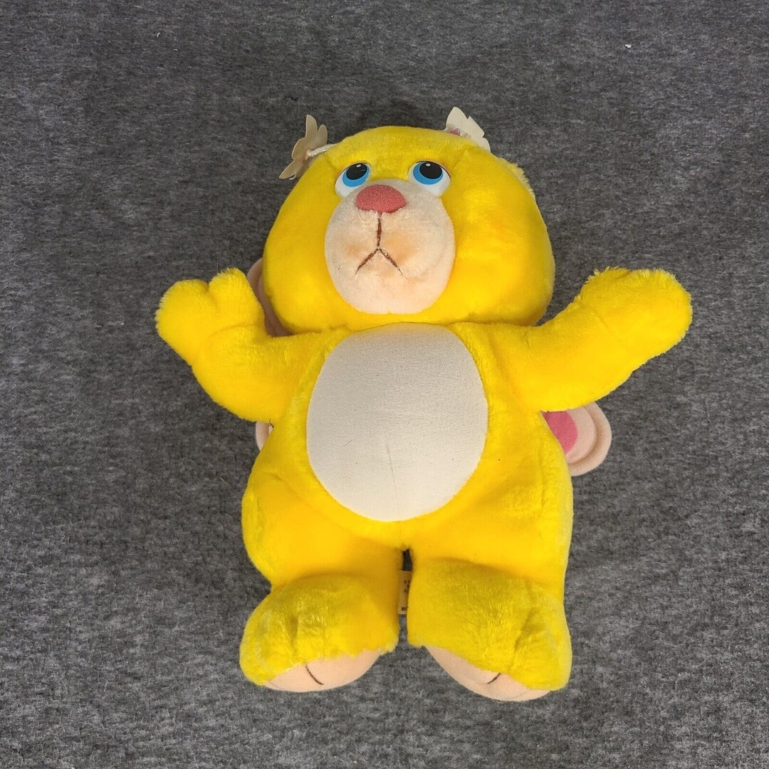Hasbro Butter Bear Wuzzles 11 Inch Plush 1984 Yellow Butterfly Wing ...