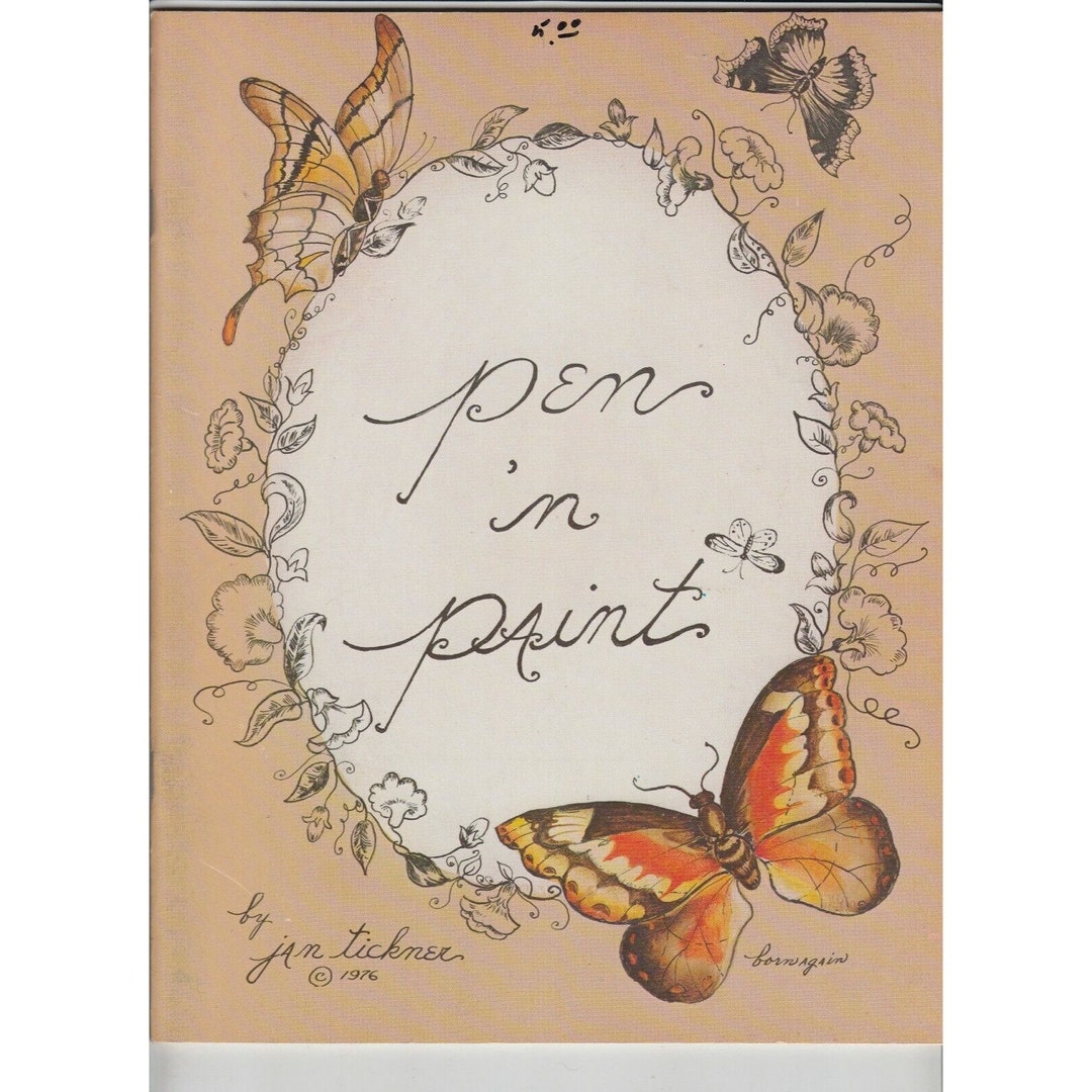 Pen N Paint Jan Tickner 1976 Decorative Tole Painting Book - Etsy