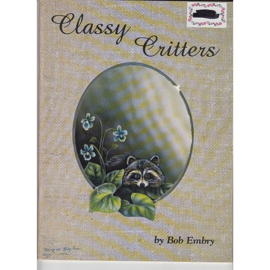 Classy Critters Bob Embry Decorative Painting Instruction Book Animals ...