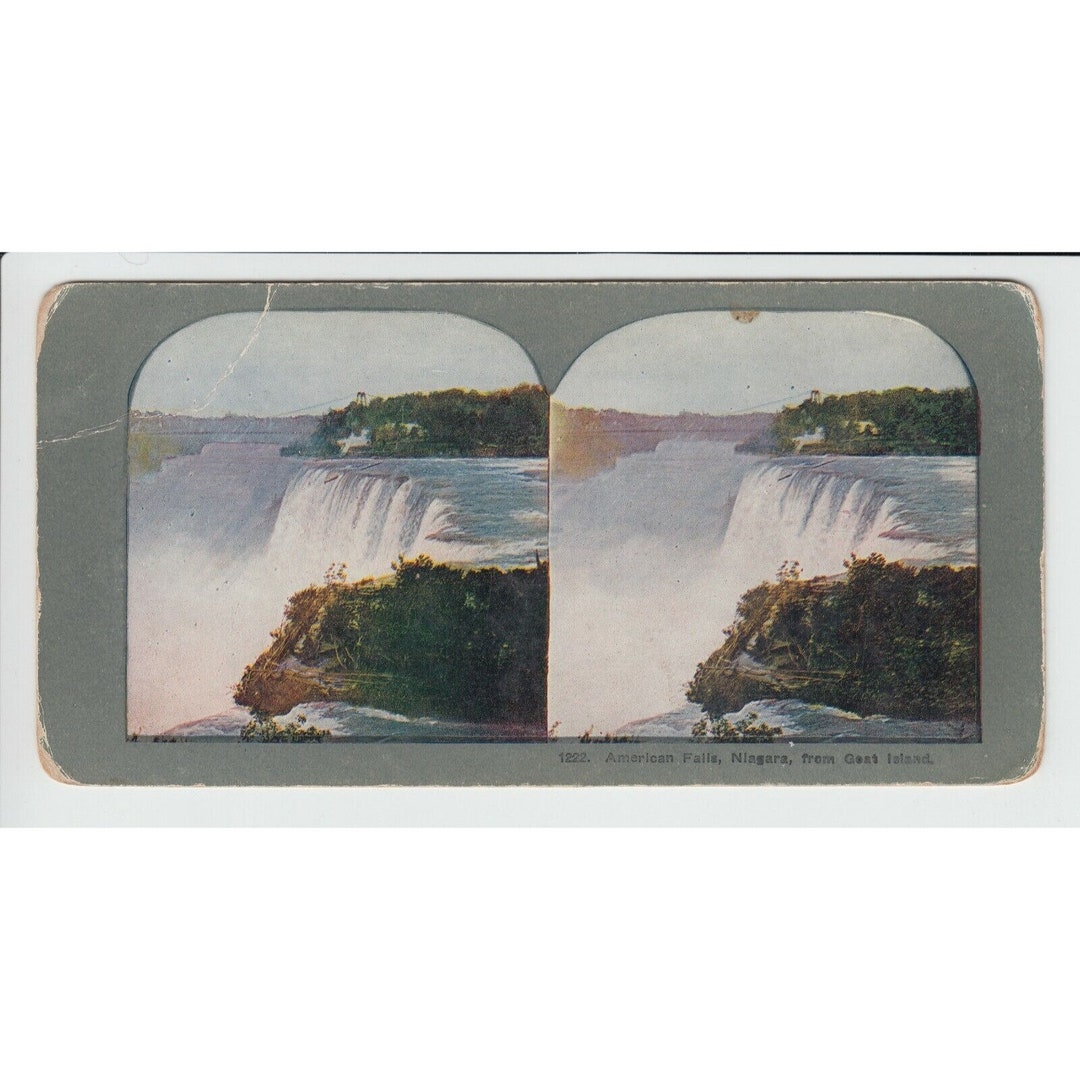 Stereopticon Card American Falls, Niagara, From Goat Island Stereoview ...