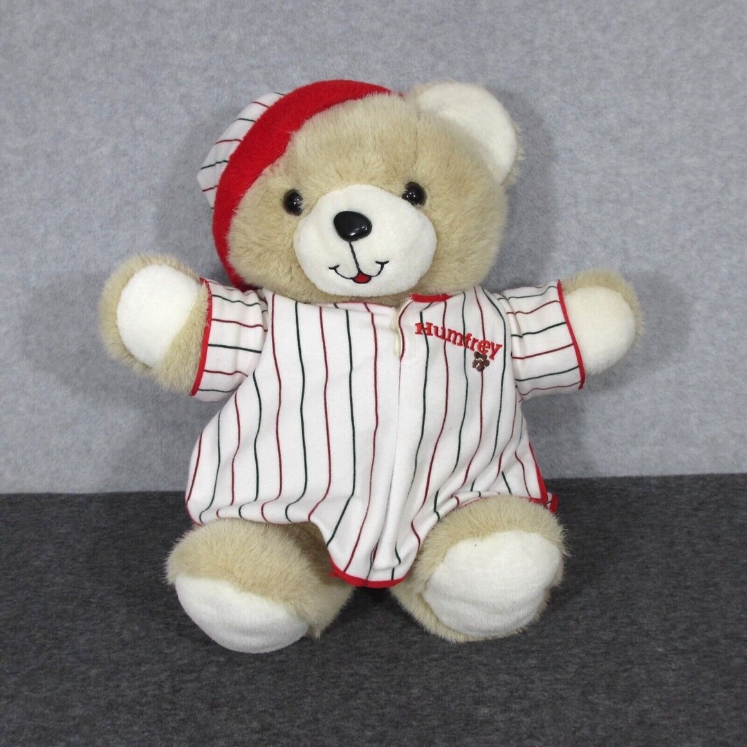 Humfrey Teddy Bear 19 in Plush Striped Night Gown Cap Christmas Eckerd ...