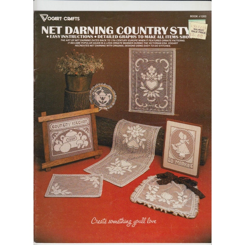 Vogart Crafts Net Darning Country Style Pattern Booklet #1203 Lace - Etsy