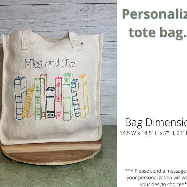 Library Book Bag - Etsy