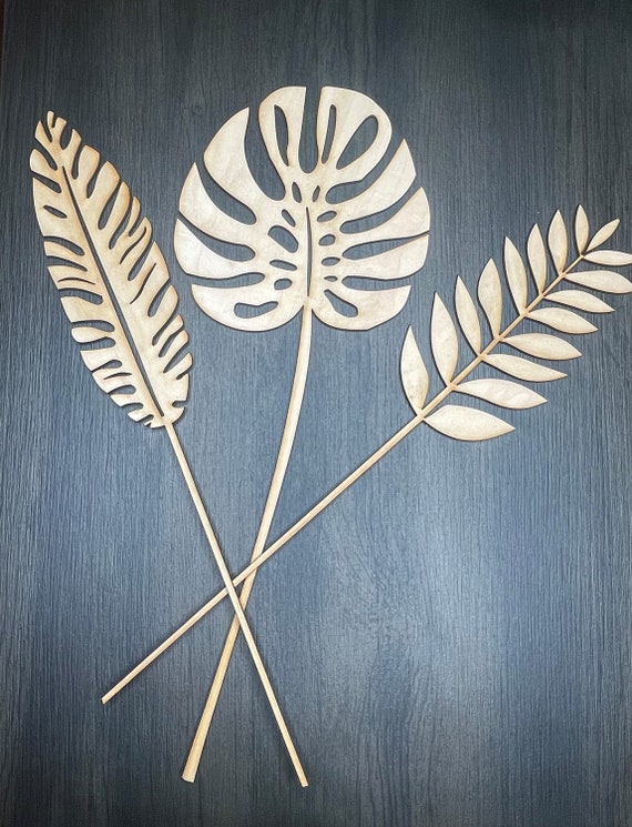 Natural Wood Leaves Wall Hanging Decor - Etsy