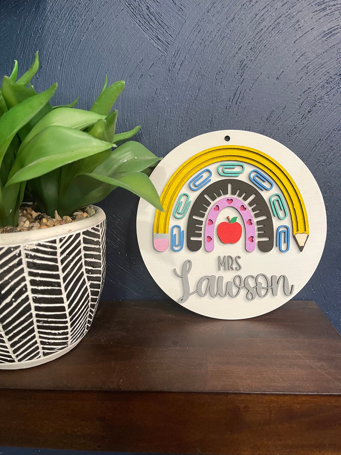 Teacher Gift, 3D Personalized Name Sign - Classroom Decor, End of Year ...