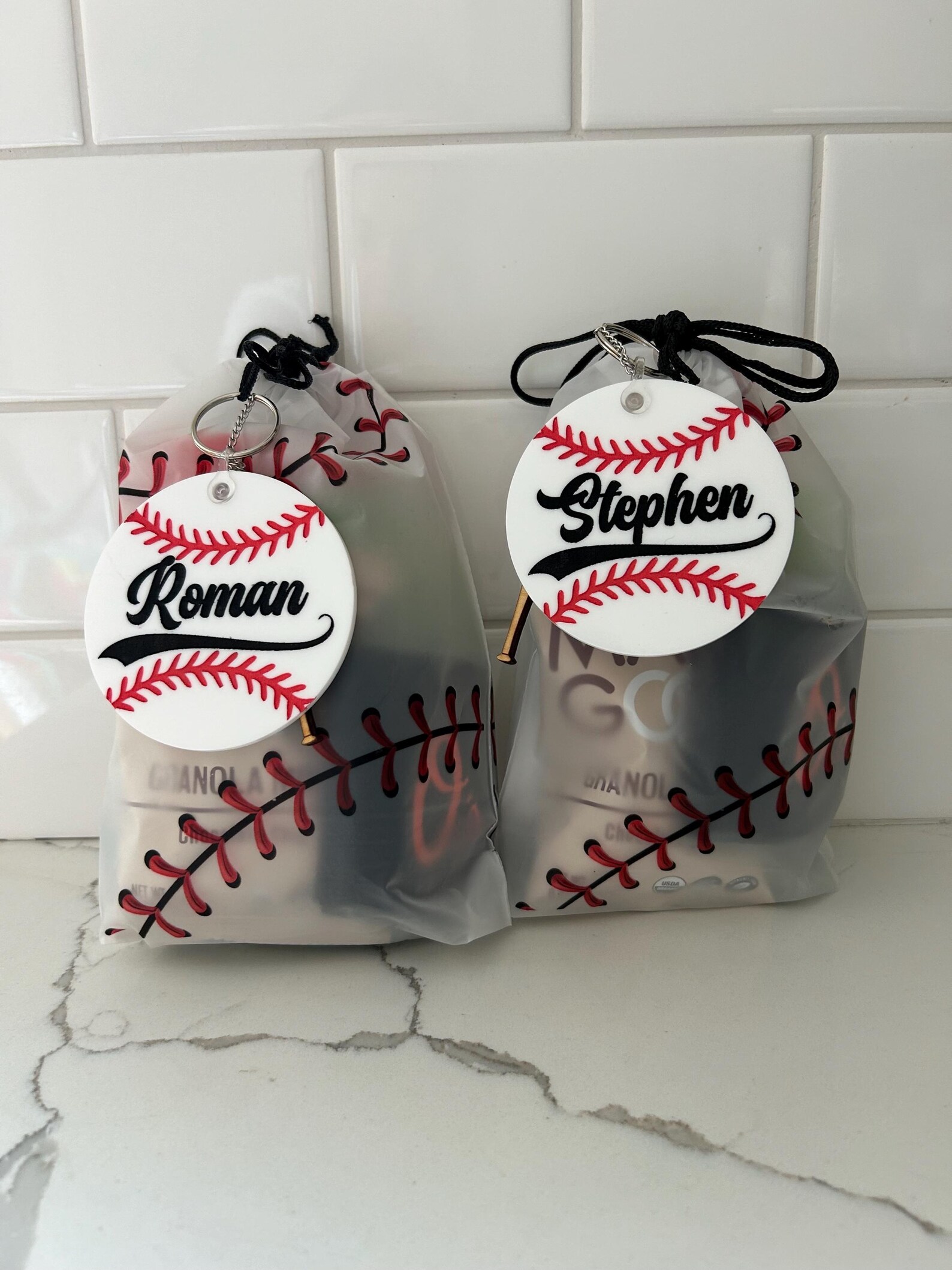 Baseball Name Tags Keychains | Team Gifts | Acrylic Engraved Baseballs ...