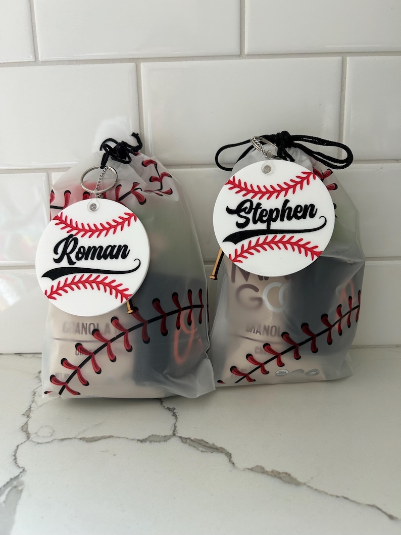 Baseball Name Tags Keychains | Team Gifts | Acrylic Engraved Baseballs ...