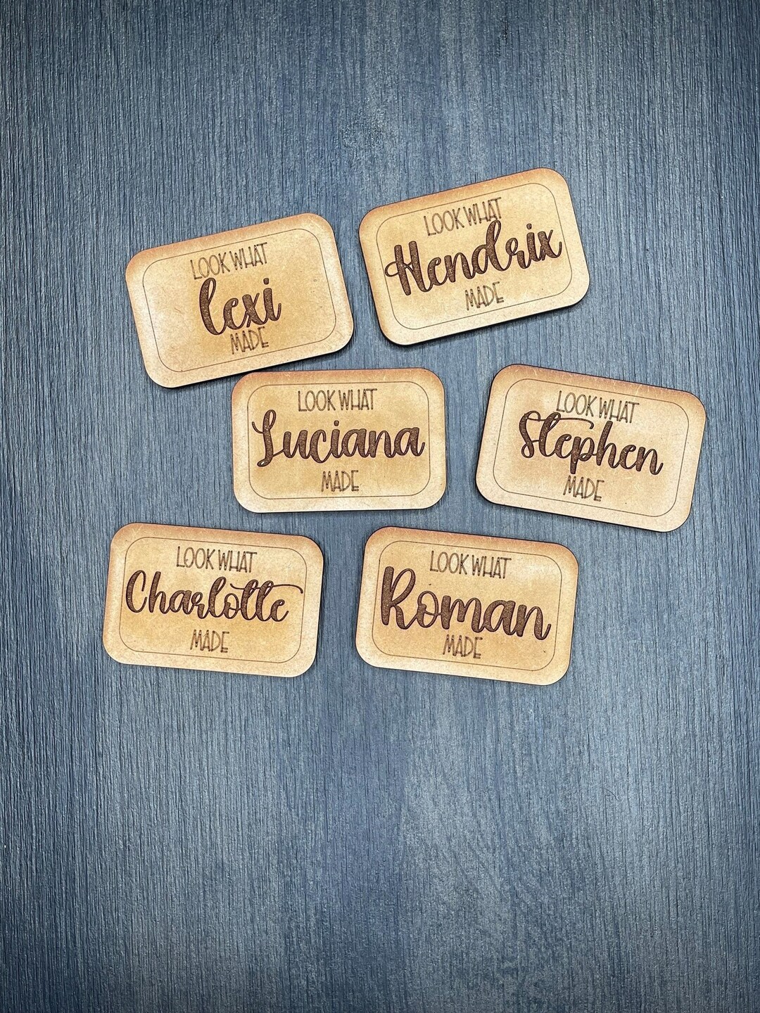 Personalized Wooden Magnets, Name Magnets, Refrigerator Magnets - Etsy