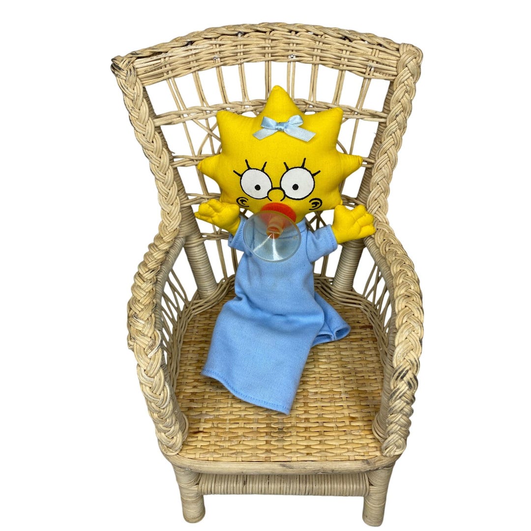 The Simpsons Maggie Plush Doll With Blue Gown & Suction Cup Pacifier ...