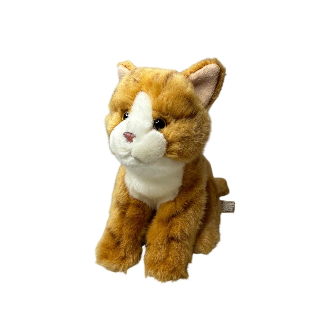 Realistic Orange Tabby Cat Plush Stuffed Animal 8