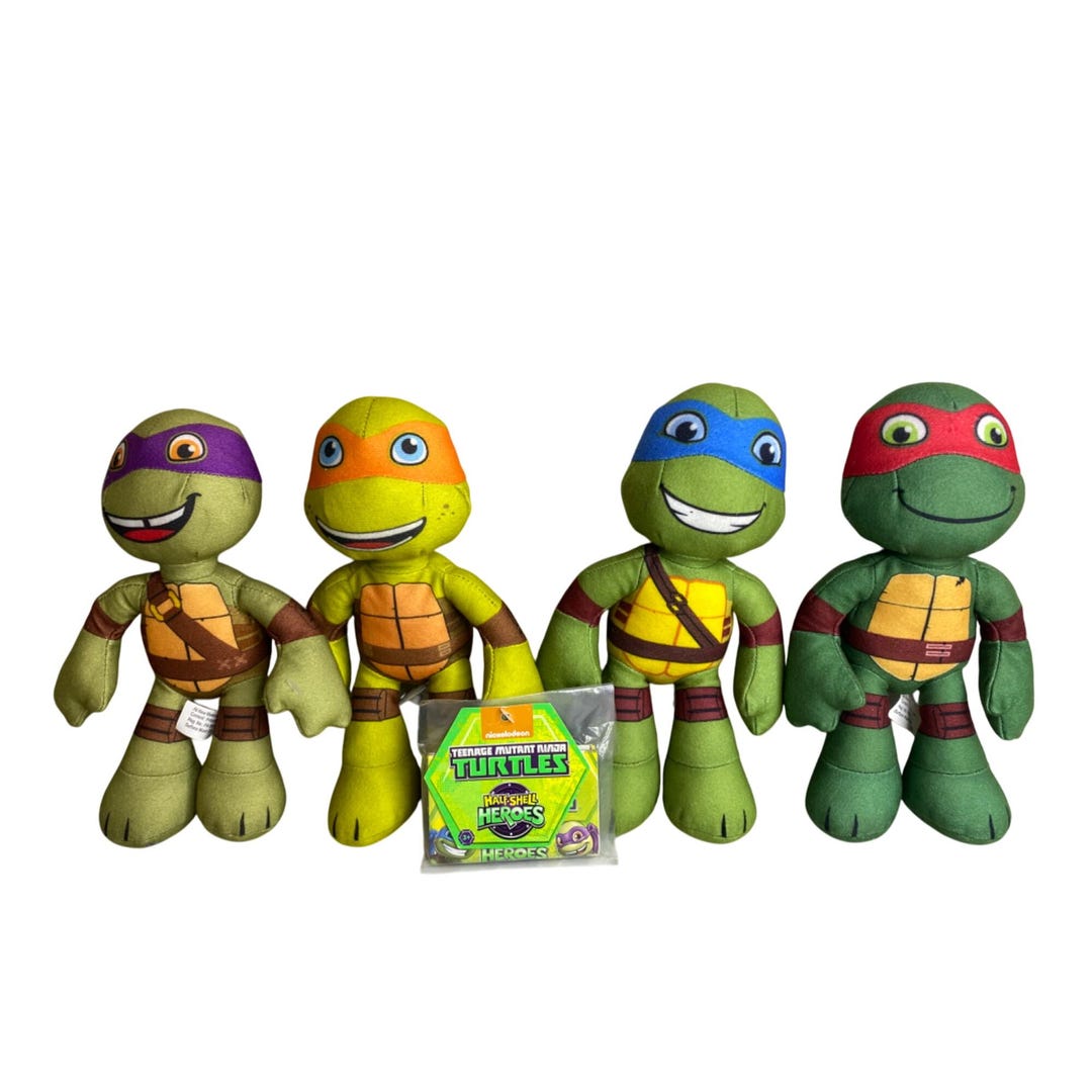 Teenage Mutant Ninja Turtles Plush Set of 4 Nickelodeon Viacom 8 - Etsy