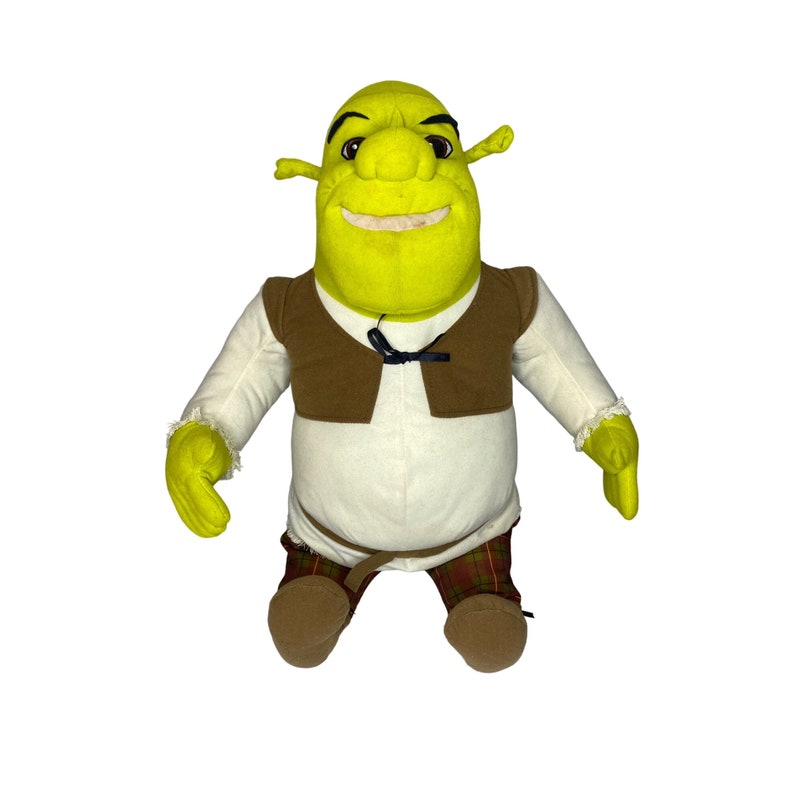 Vintage 2004 Dreamworks Jumbo Plush Shrek Green Ogre Stuffed Animal 26 ...