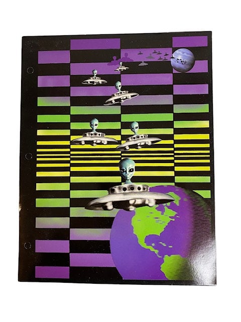 90s/2000s Vintage Alien Invasion School Folders - Etsy