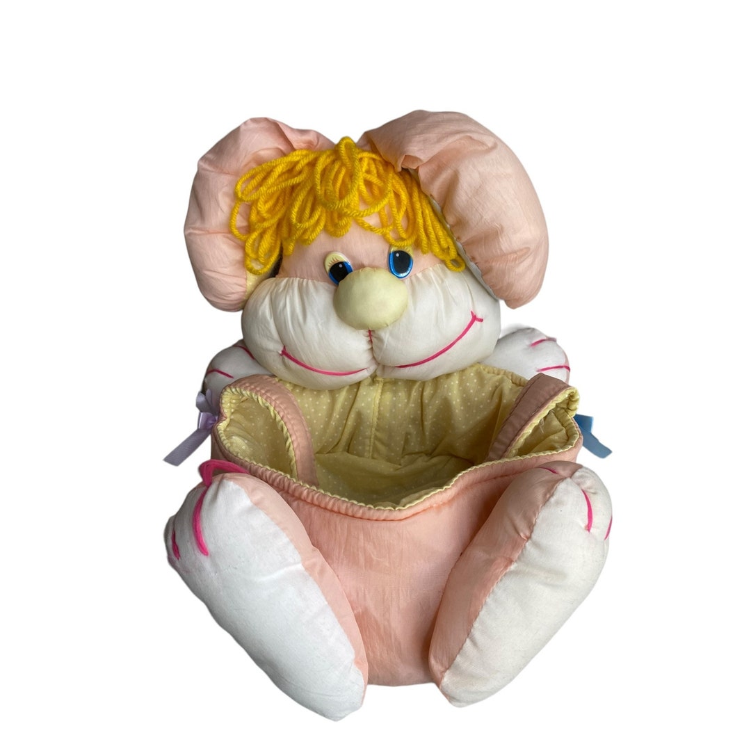 Vintage Puffalump Style Nylon Bunny Rabbit Easter Basket 1989 - Etsy