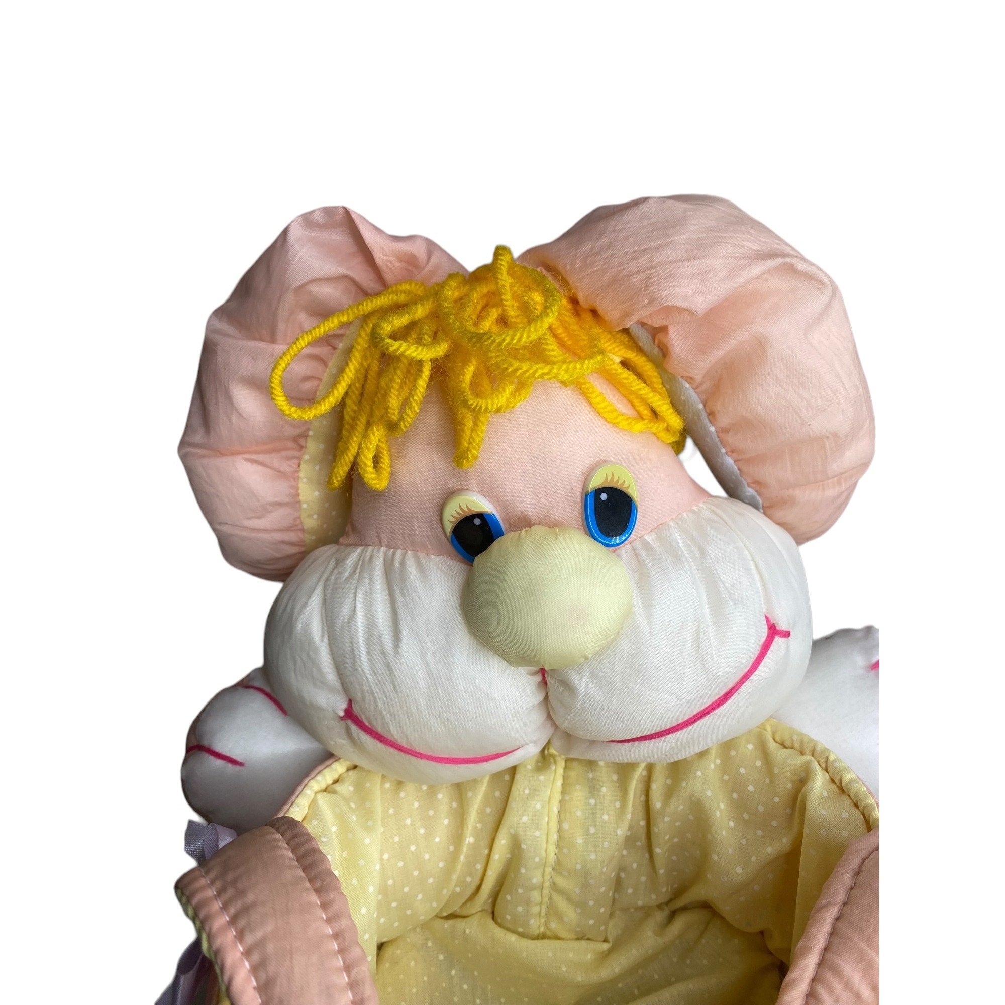 Vintage Puffalump Style Nylon Bunny Rabbit Easter Basket 1989 - Etsy