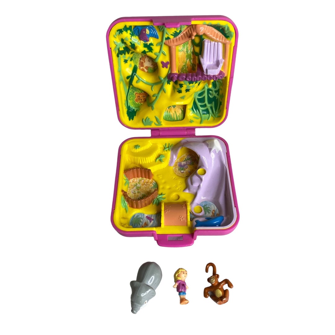 Vintage 1989 Polly Pocket Bluebird Wild Zoo World Compact Jungle 3 ...