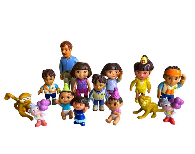 Dora the Explorer and Go Dieago Go Action Figure Set - Etsy