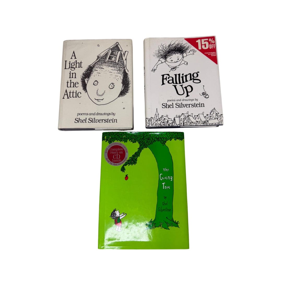 Shel Silverstein 3-book Set: A Light in the Attic Falling up & the ...