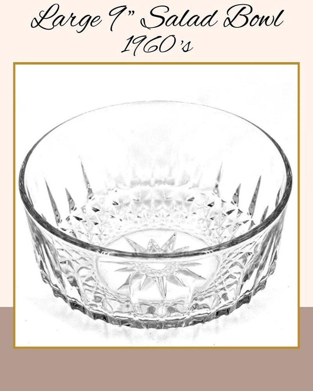 Fruit Salad Punch Bowl Vintage 1960's France Arcoroc Crystal Large ...