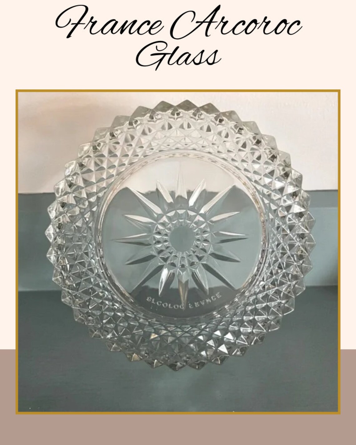 Fruit Salad Punch Bowl Vintage 1960's France Arcoroc Crystal Large ...