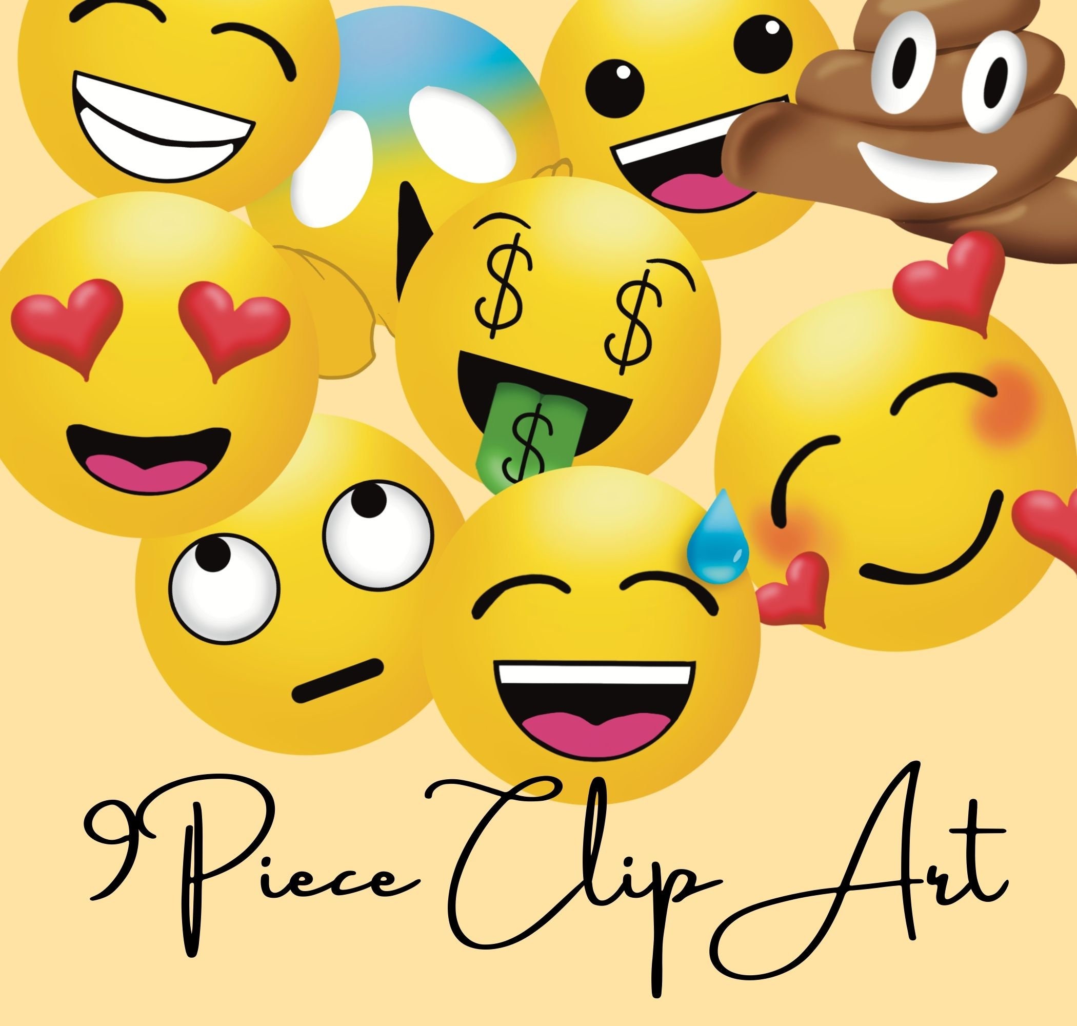 Emoji Digital Clip Art PNG Files Personal Use Commercial Use Stickers ...