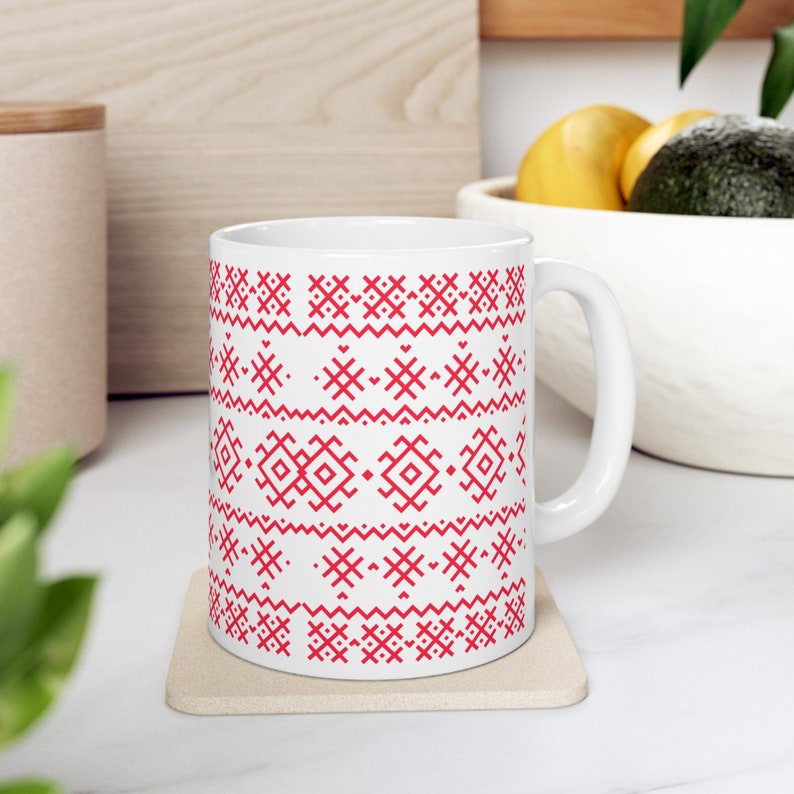 Slavic Design Traditional Mug Vector Slavic Symbols Geometrical Pattern ...