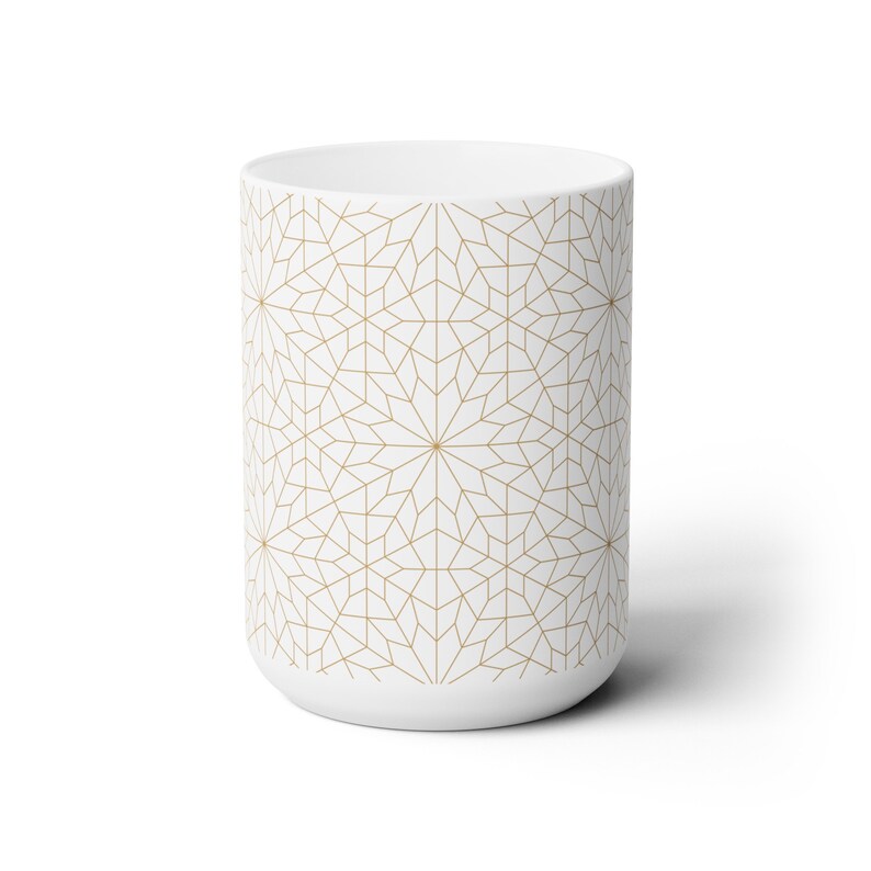 Islamic Mug Seamless Vector Pattern Authentic Arabian Style White 15oz ...