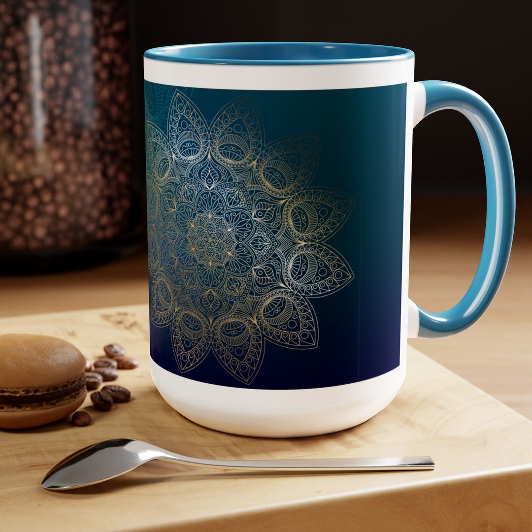 Tradition Islamic Accent Mug Golden Mandalas Round Muslim Indian ...