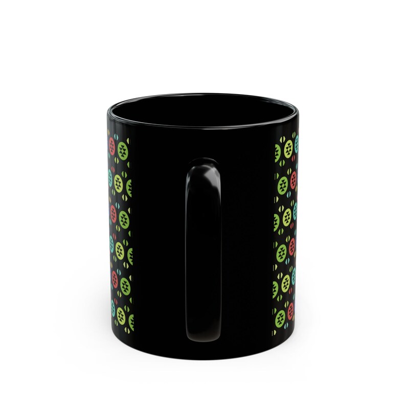 Traditional Muslim Black Mug Saudi Arabia Middle Eastern Sadou Pattern ...