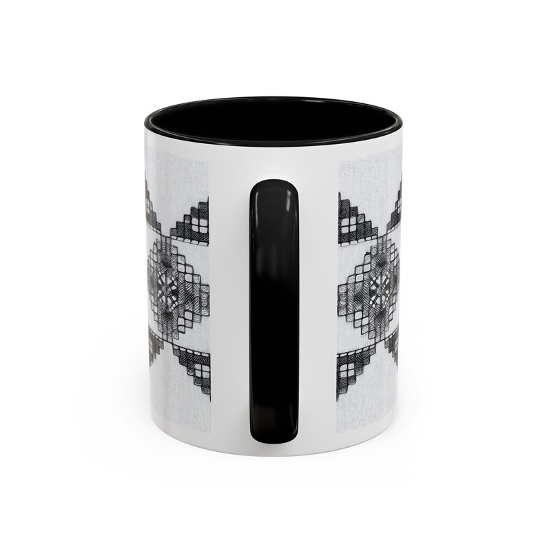 Slavic Design Accent Mug Krestetskaya Stitch Geometric Floral Motifs ...