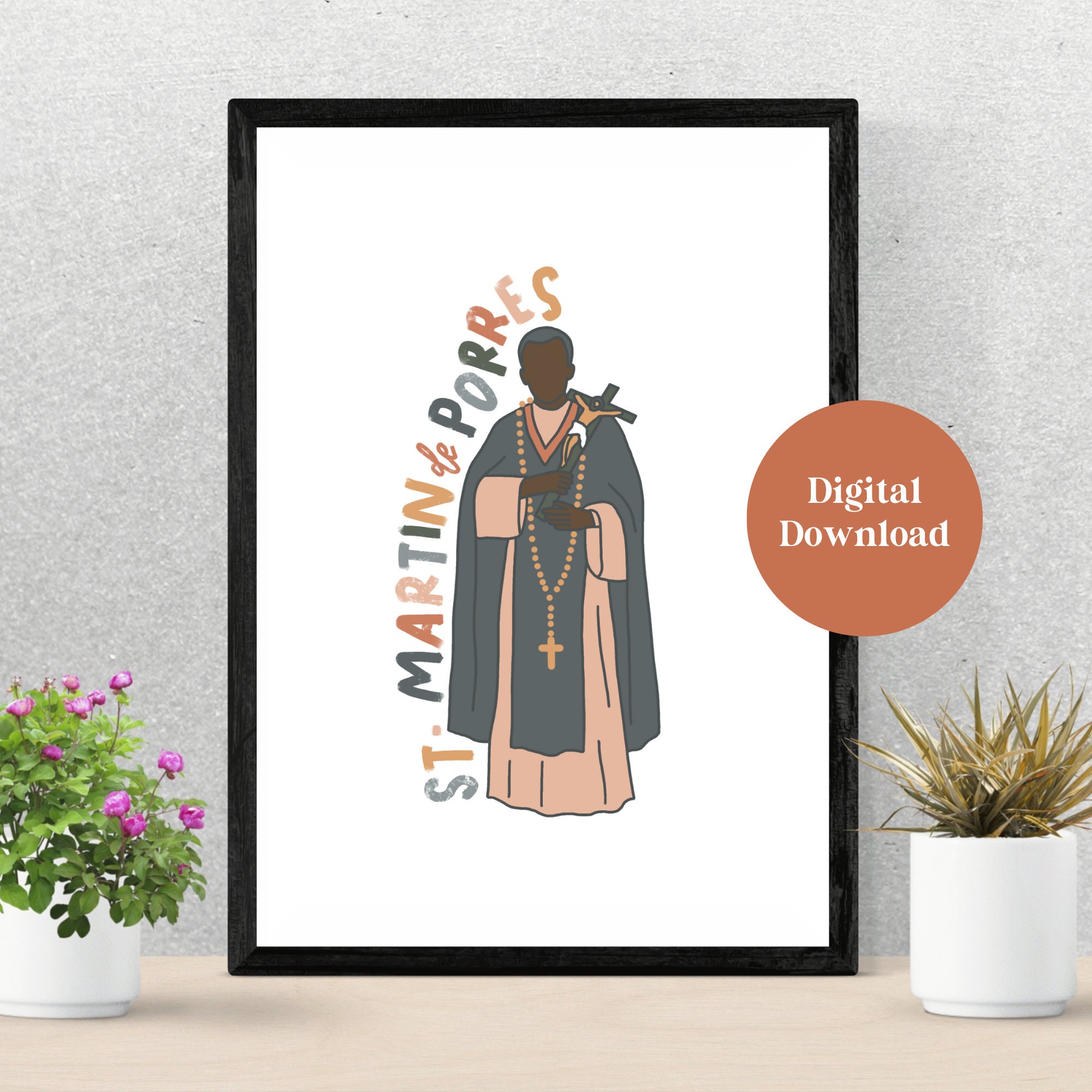 CUSTOM Saint Illustration - Digital Download - Saint Print ...