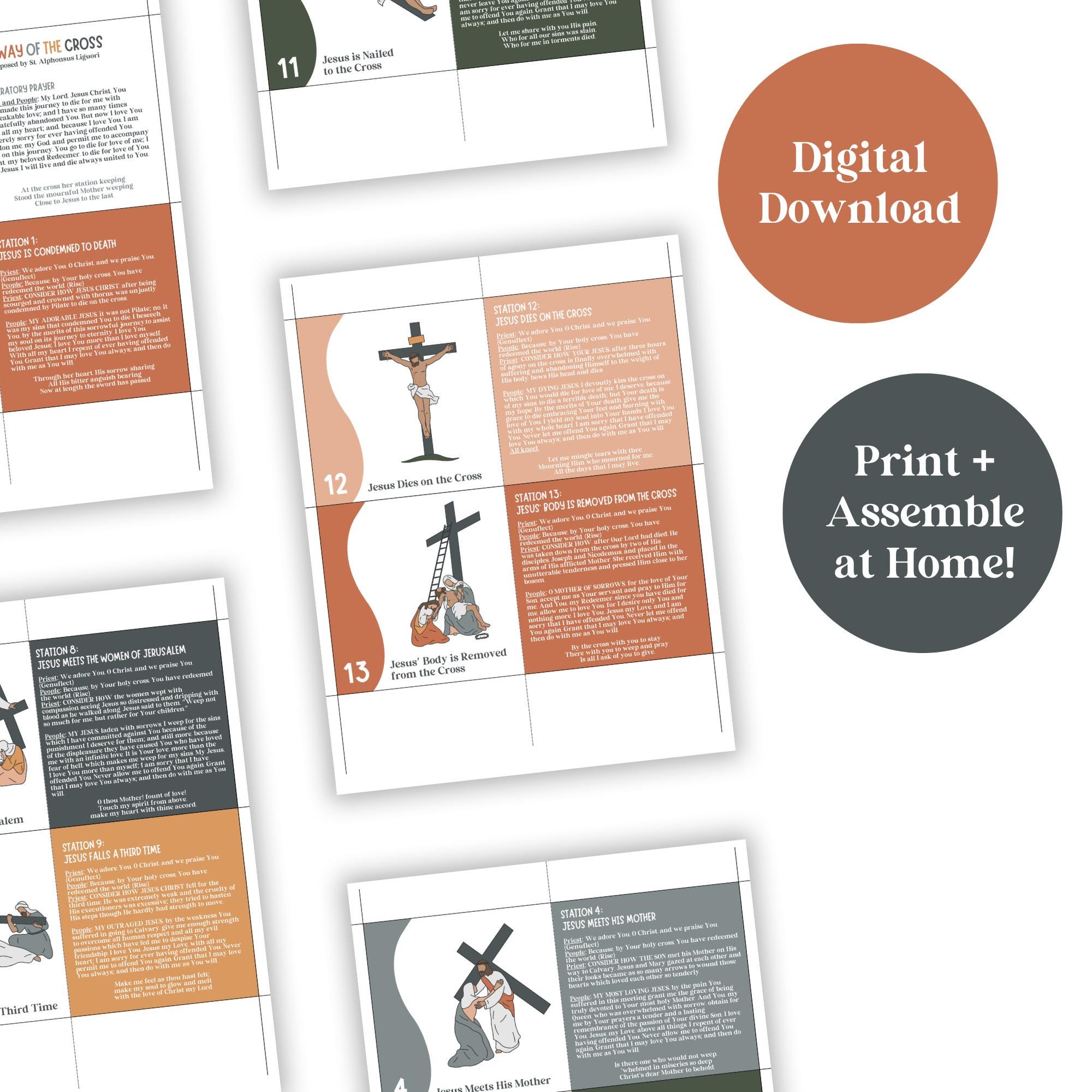 Stations of the Cross Book - PRINTABLE - Digital Download - Catholic ...