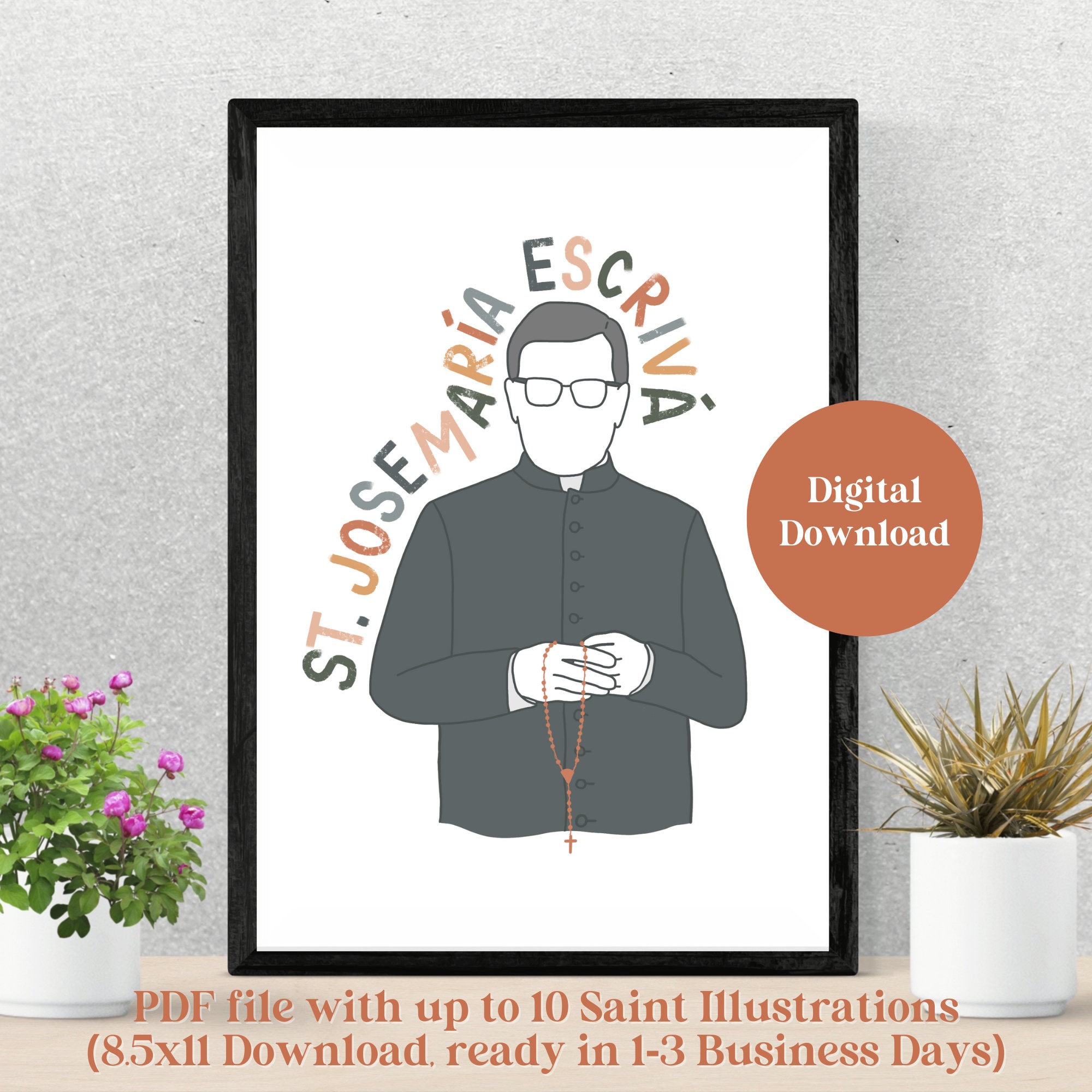 Custom Bundle of Saint Illustrations DIGITAL DOWNLOAD up to - Etsy