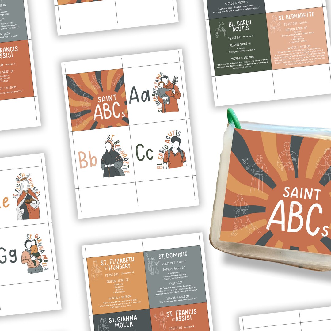 SAINT Abcs - PRINTABLE - Digital Download - Catholic Mass Children's ...