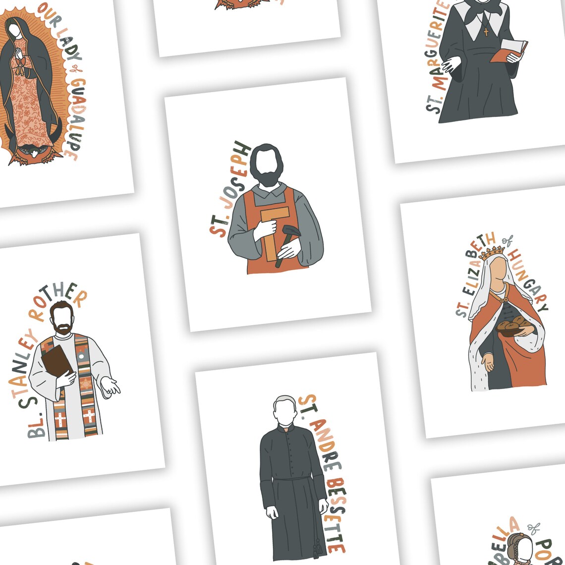 30 Saint Illustrations DIGITAL DOWNLOAD Printable PDF - Etsy