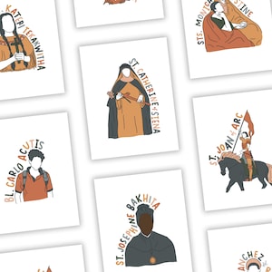 30 Saint Illustrations - DIGITAL DOWNLOAD - Printable PDF - Catholic ...
