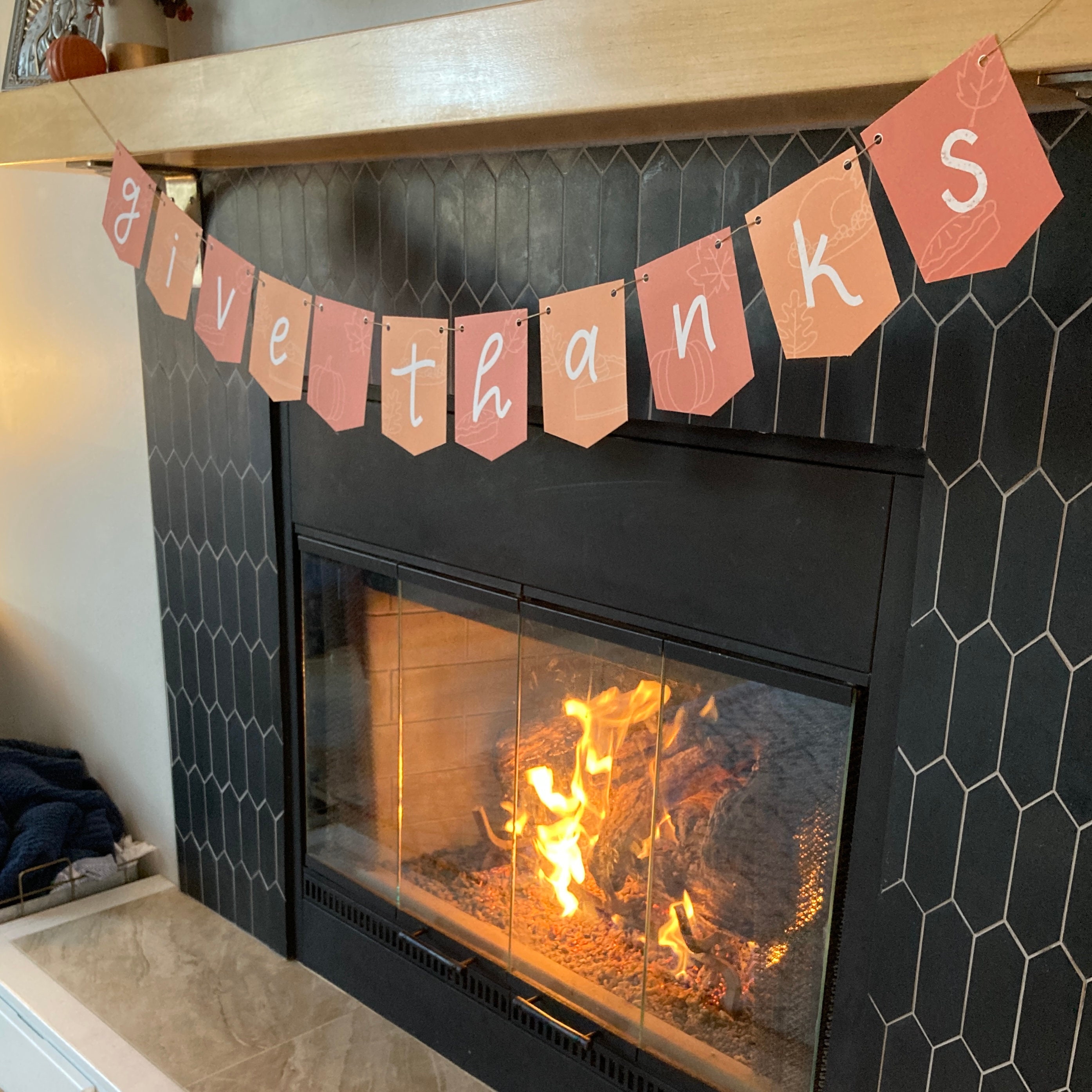 Thanksgiving PRINTABLE Banner | Give Thanks Banner | Thanksgiving Decor ...