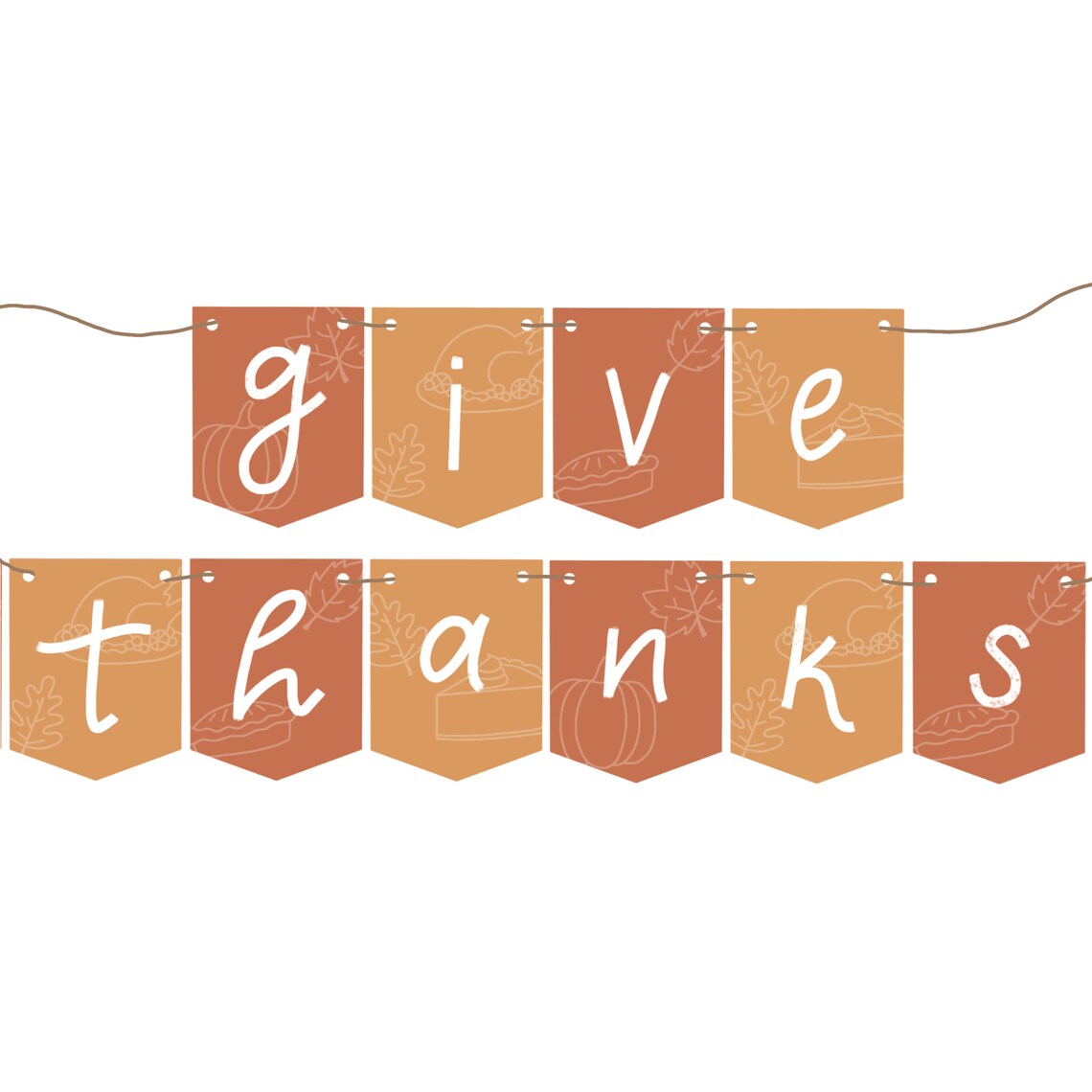 Thanksgiving PRINTABLE Banner | Give Thanks Banner | Thanksgiving Decor ...