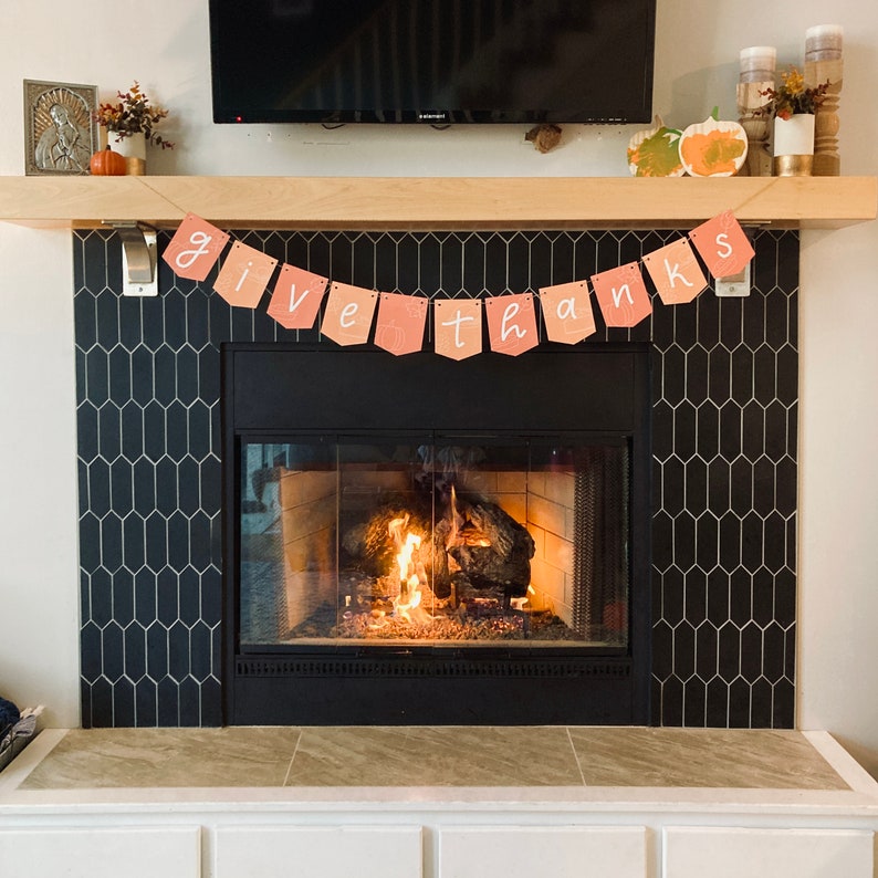 Thanksgiving PRINTABLE Banner | Give Thanks Banner | Thanksgiving Decor ...