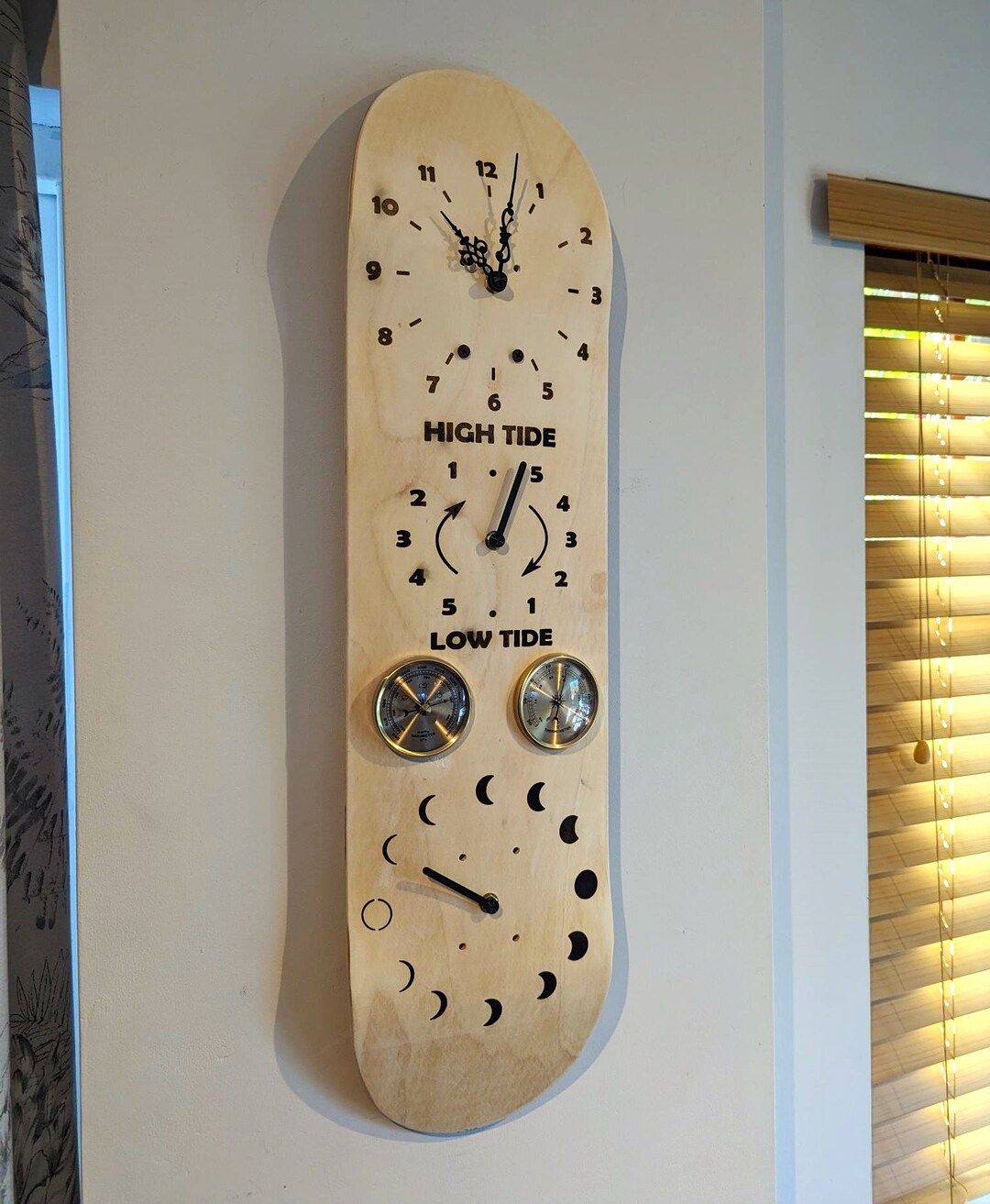 Skateboard Weather Station, Clock, Tide Dial, Barometer, Thermometer ...