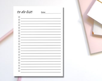 Blank to Do List PDF Printable A4/A5 - Etsy
