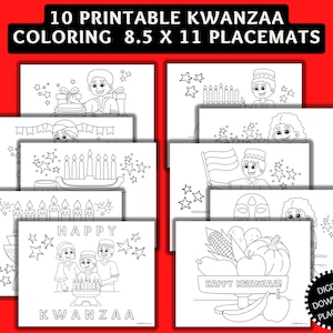 10 Printable Kwanzaa Coloring Pages for Kids, Kwanzaa Place Mats ...