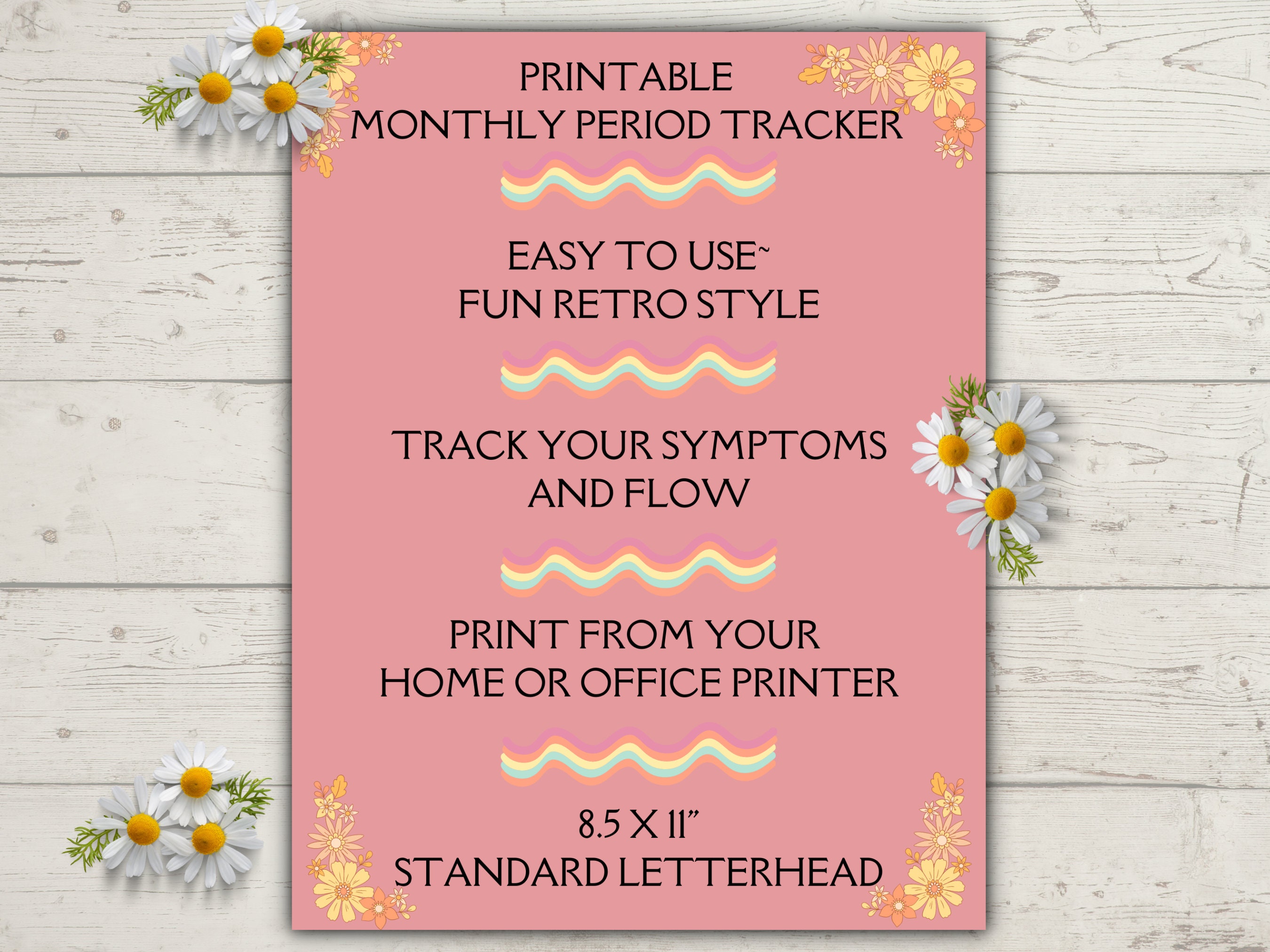 First Period Kit for Her, Printable Period Tracker. Period Calendar ...