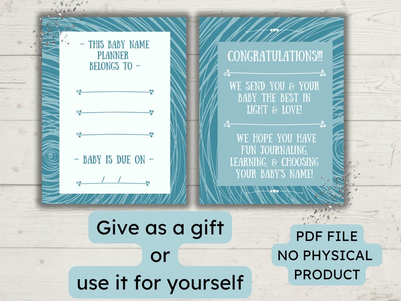 Printable Baby Name Planner, Baby Name Tracker, Journal for Baby Name ...