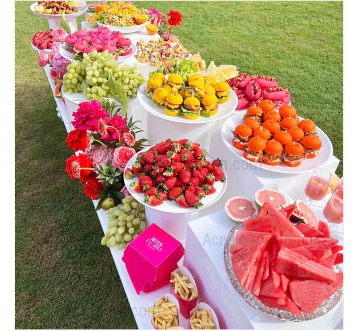 7 Total Acrylic Risers. White Acrylic Boxes for Decoration or Food ...