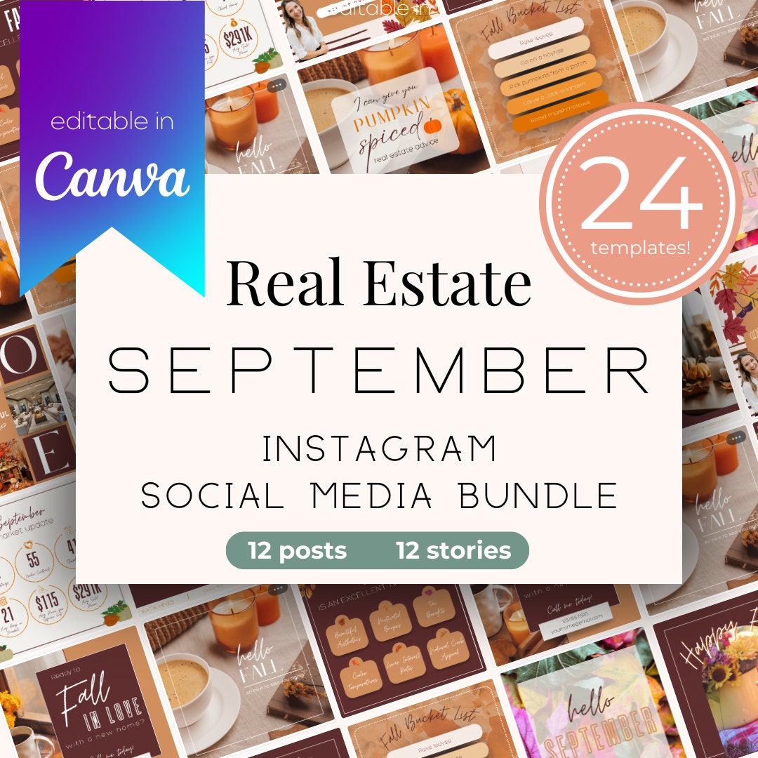 24 Fall, Autumn, September Instagram Post Templates, Instagram Stories ...