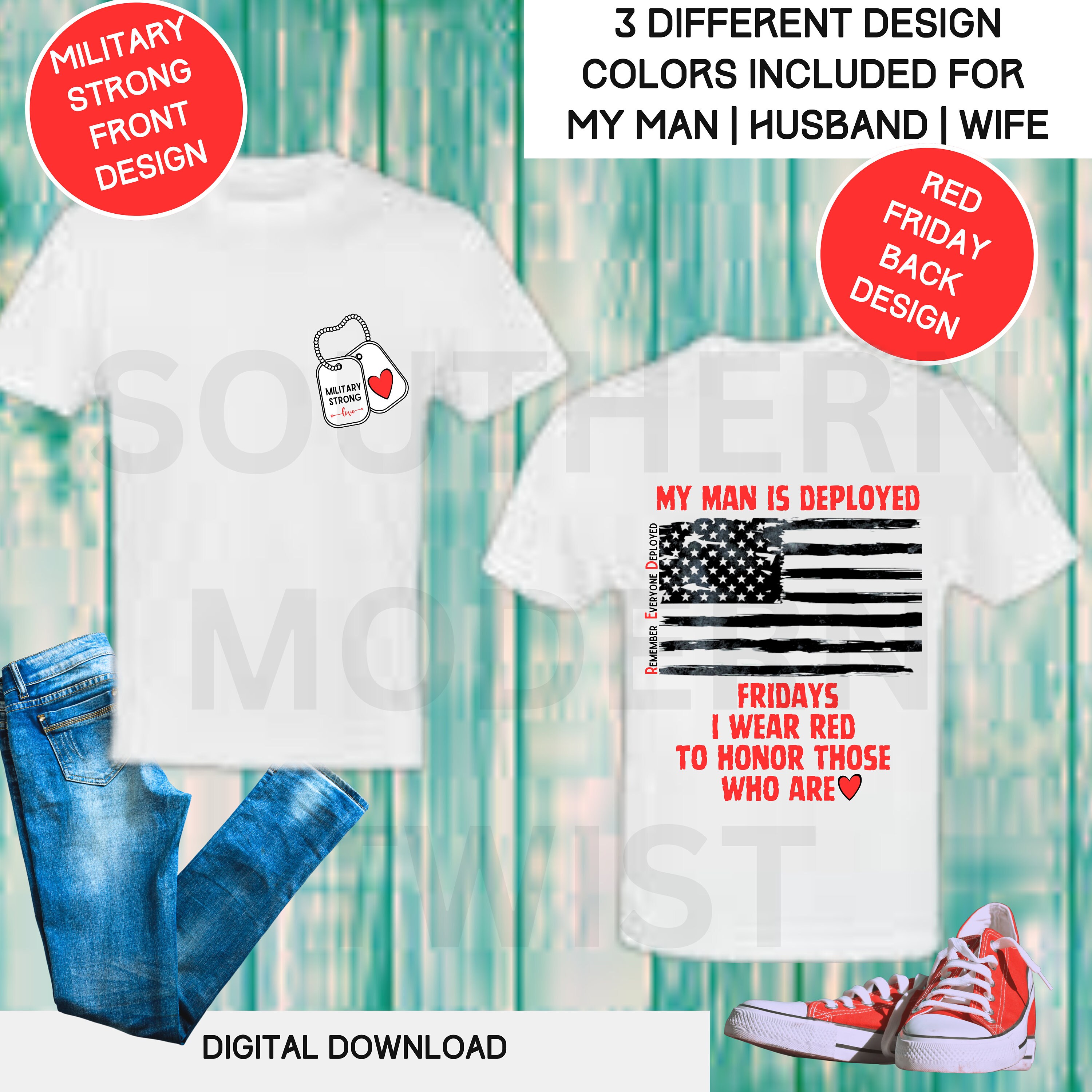 Remember Those Deployed | on Fridays I Wear Red Shirt Design | Digital ...